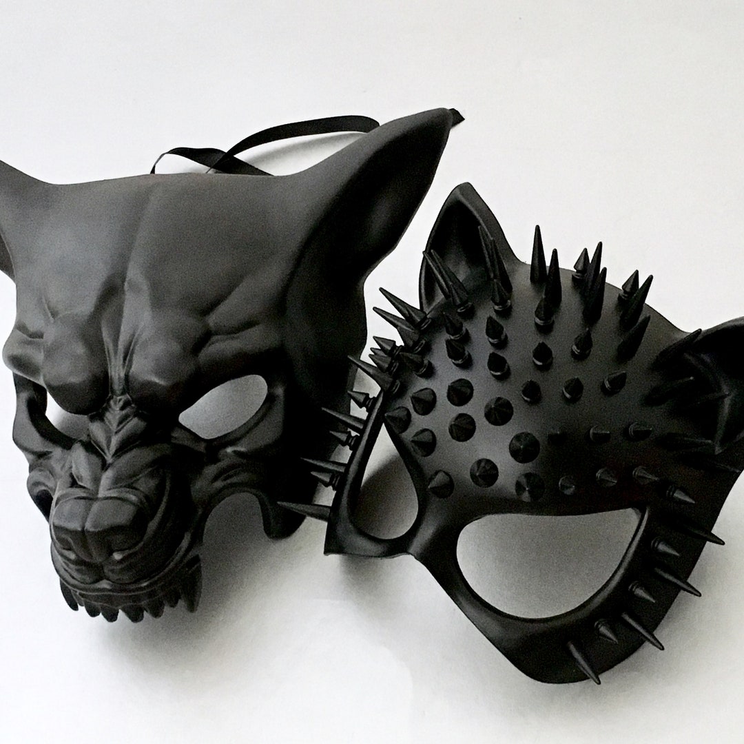 Black Wolf Mask: Demonic Masquerade, Halloween Party Mask - Etsy