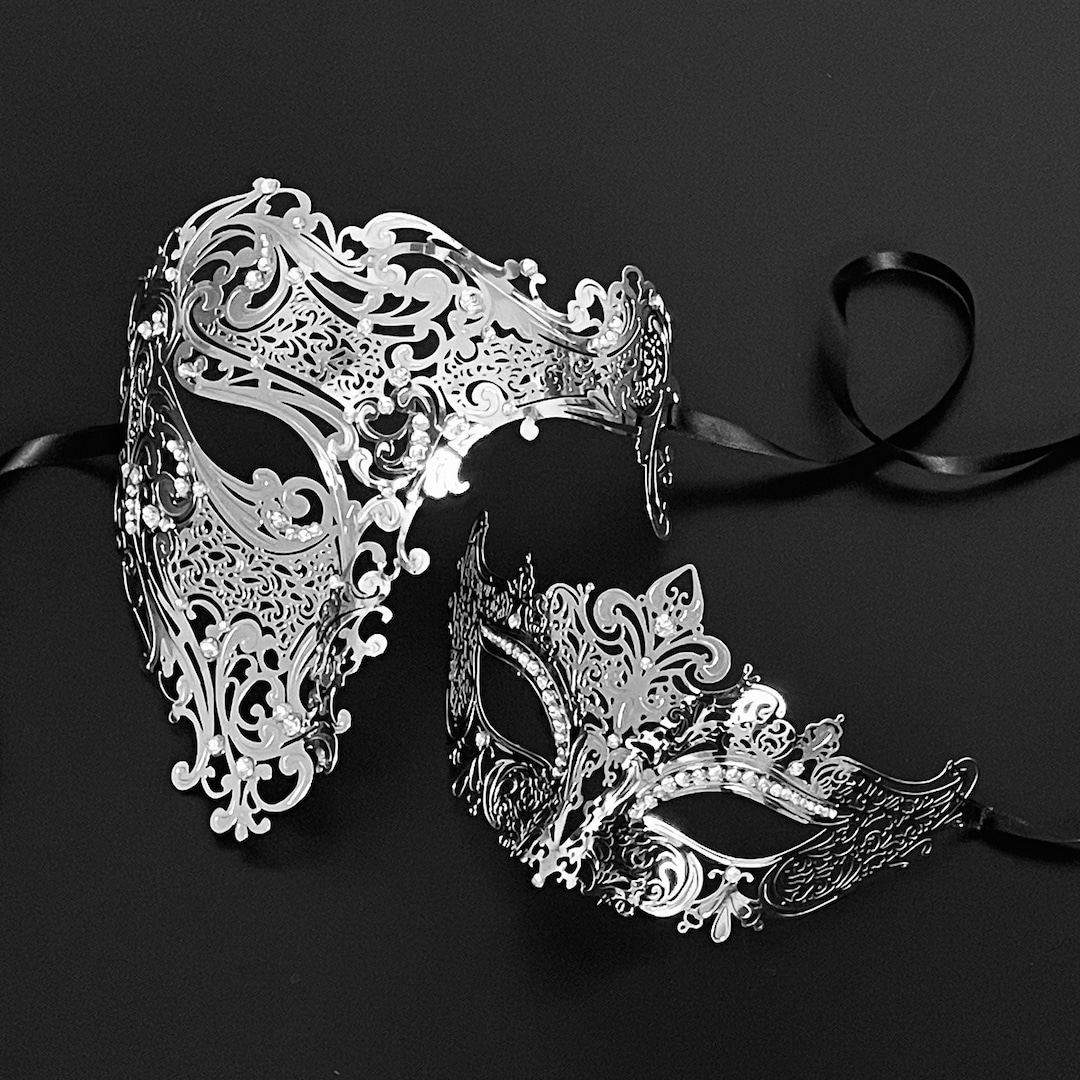 Silver Masquerade Mask, Ball Party Mask, Anniversary Mask, Wedding Mask ...