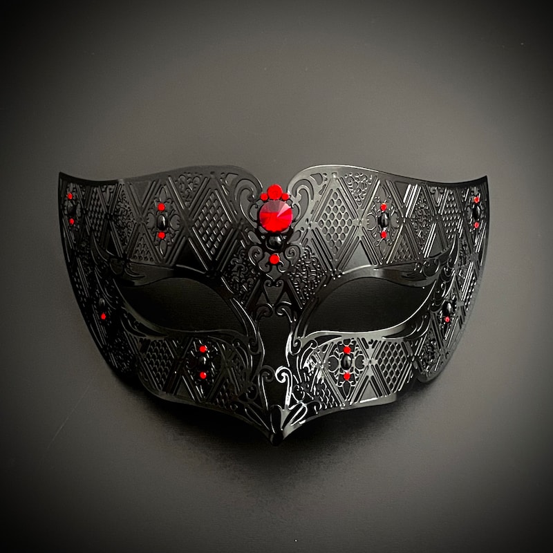 Red Masquerade Mask Male - Etsy
