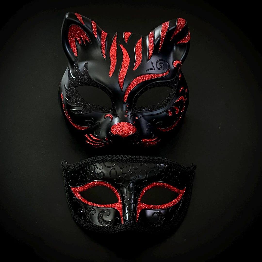 Black Cat Masquerade Mask: Halloween Costume Party Mask - Etsy