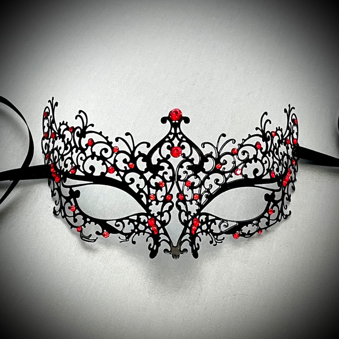 Rose Gold Masquerade Mask, Women Rose Gold Mask, Women Mask, Metal Mask ...