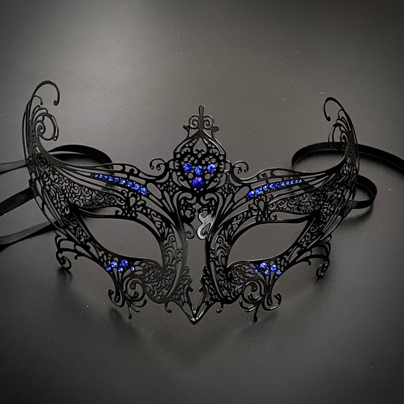 Black Masquerade Mask Metal Mask Women Mask Metal Mask - Etsy