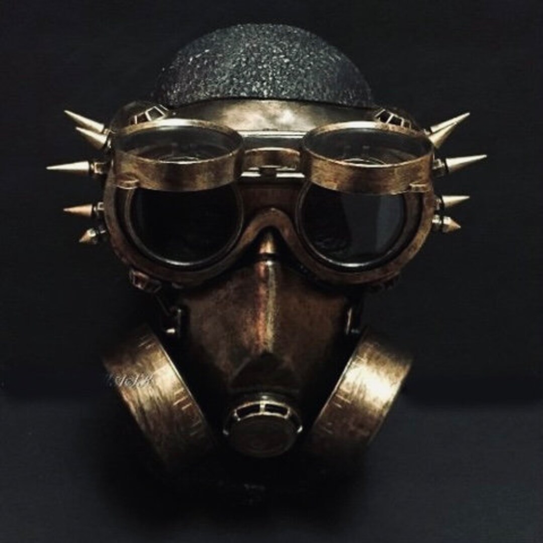 Black Gold Gas Mask, Respirator, Halloween Costume Mask, Goggles ...