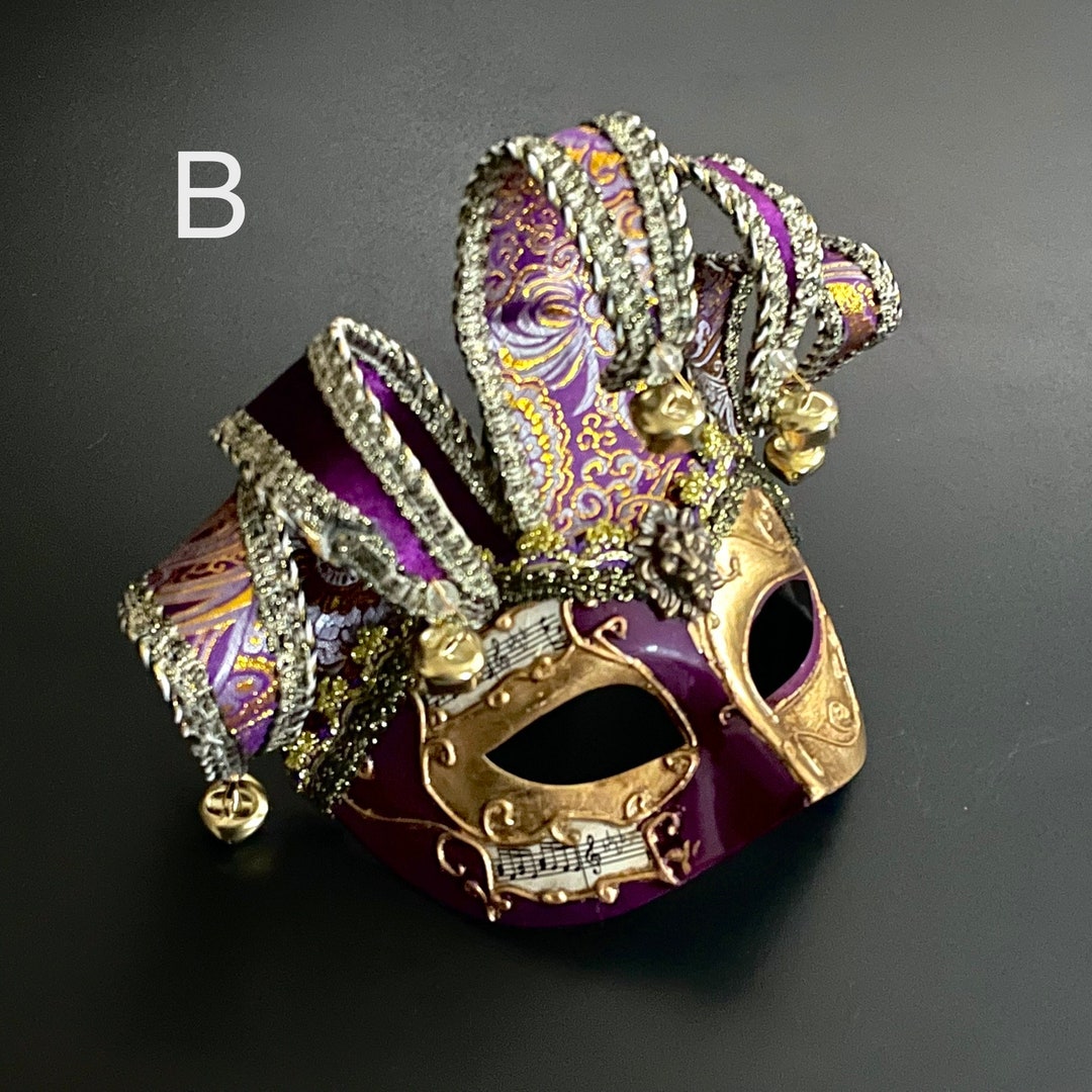 Purple Gold Masquerade Mask, Jolly Mask, Ball Paty Mask, Men Mask ...