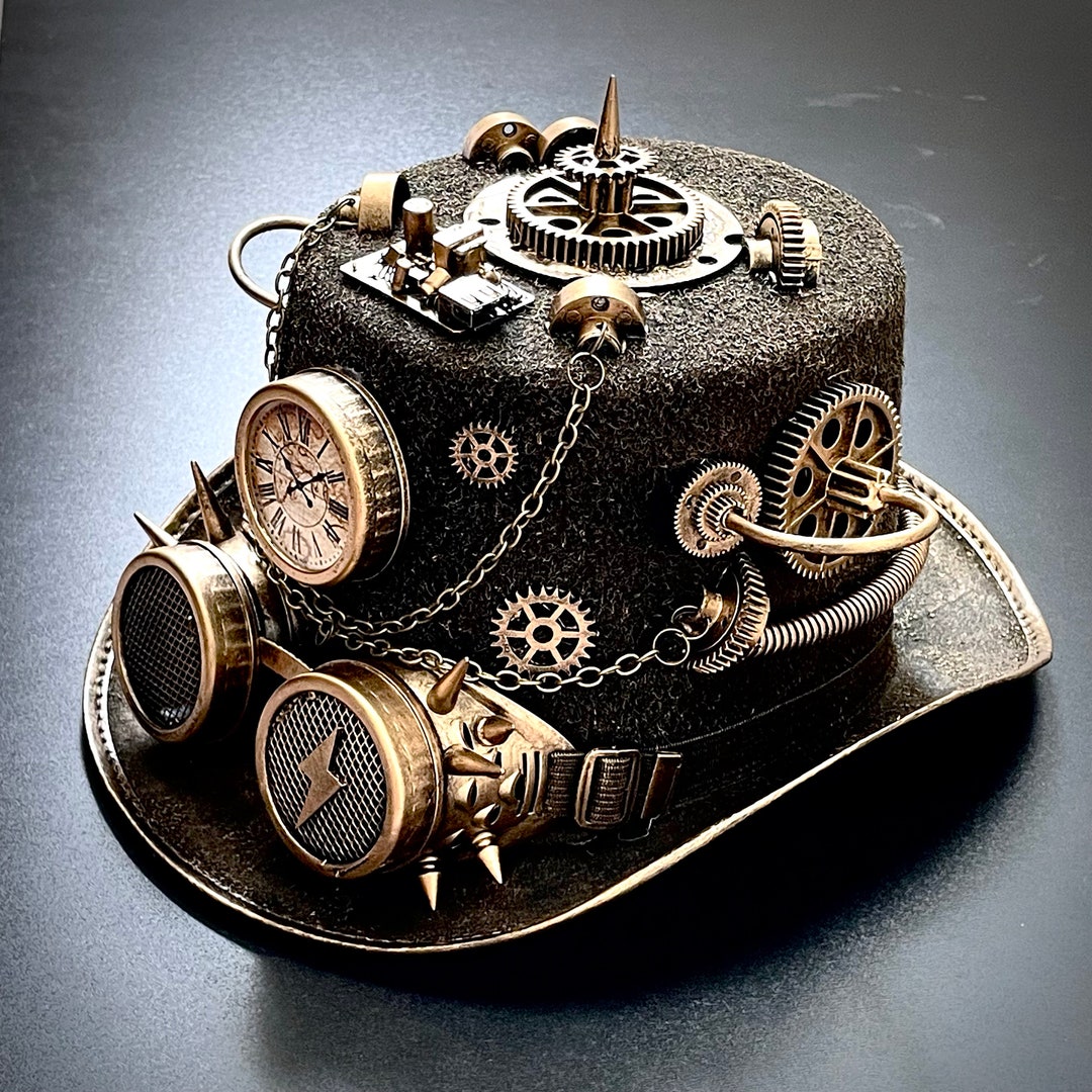 Steampunk Hat,halloween Hat,burning Man Hat, Hat, Burning Man Costume ...