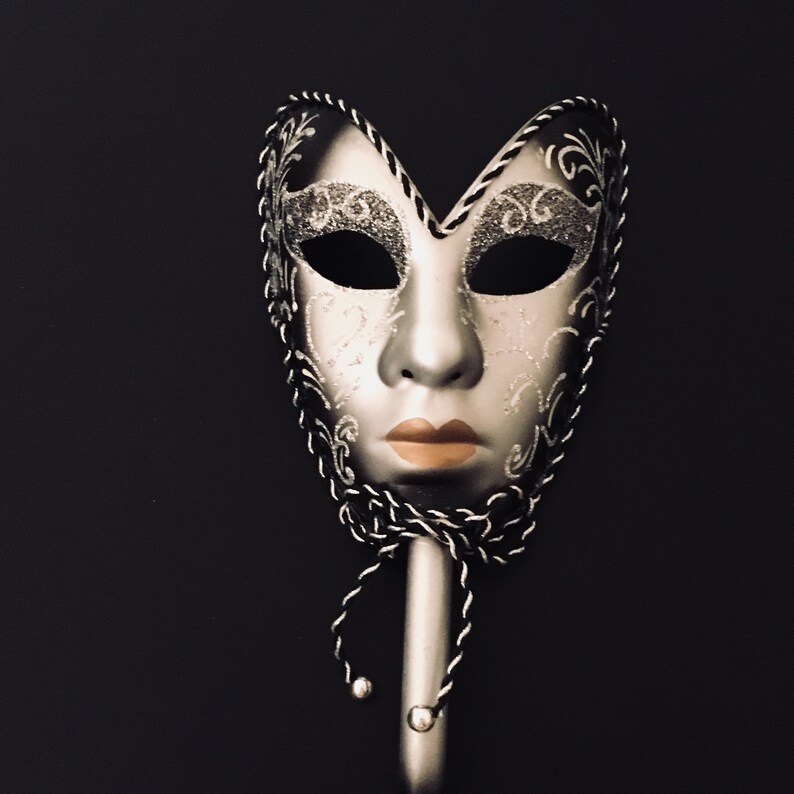 Venetian Masquerade Mask Classic Opera Stick Mask Ball Party | Etsy