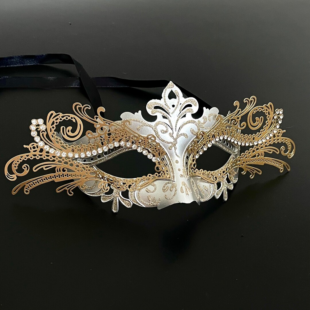 Gold Silver Masquerade Mask, Women Mask, Women Luxury Mask, Ball Mask ...