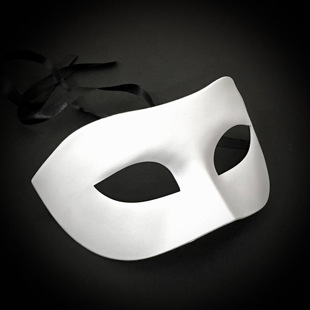 White Masquerade Mask White Men Mask Party Event Mask - Etsy