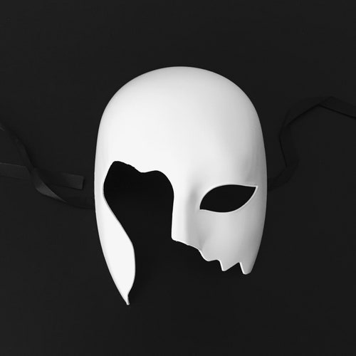 White DIY Masquerade Mask Halloween Mask Blank Mask - Etsy