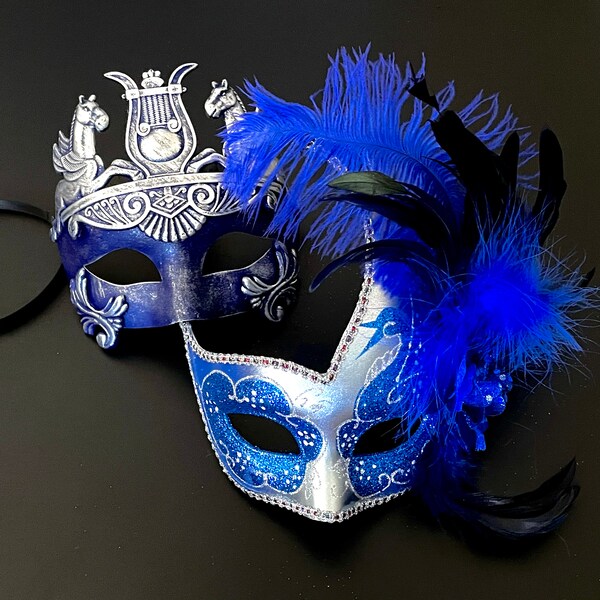 Royal Blue Mask - Etsy