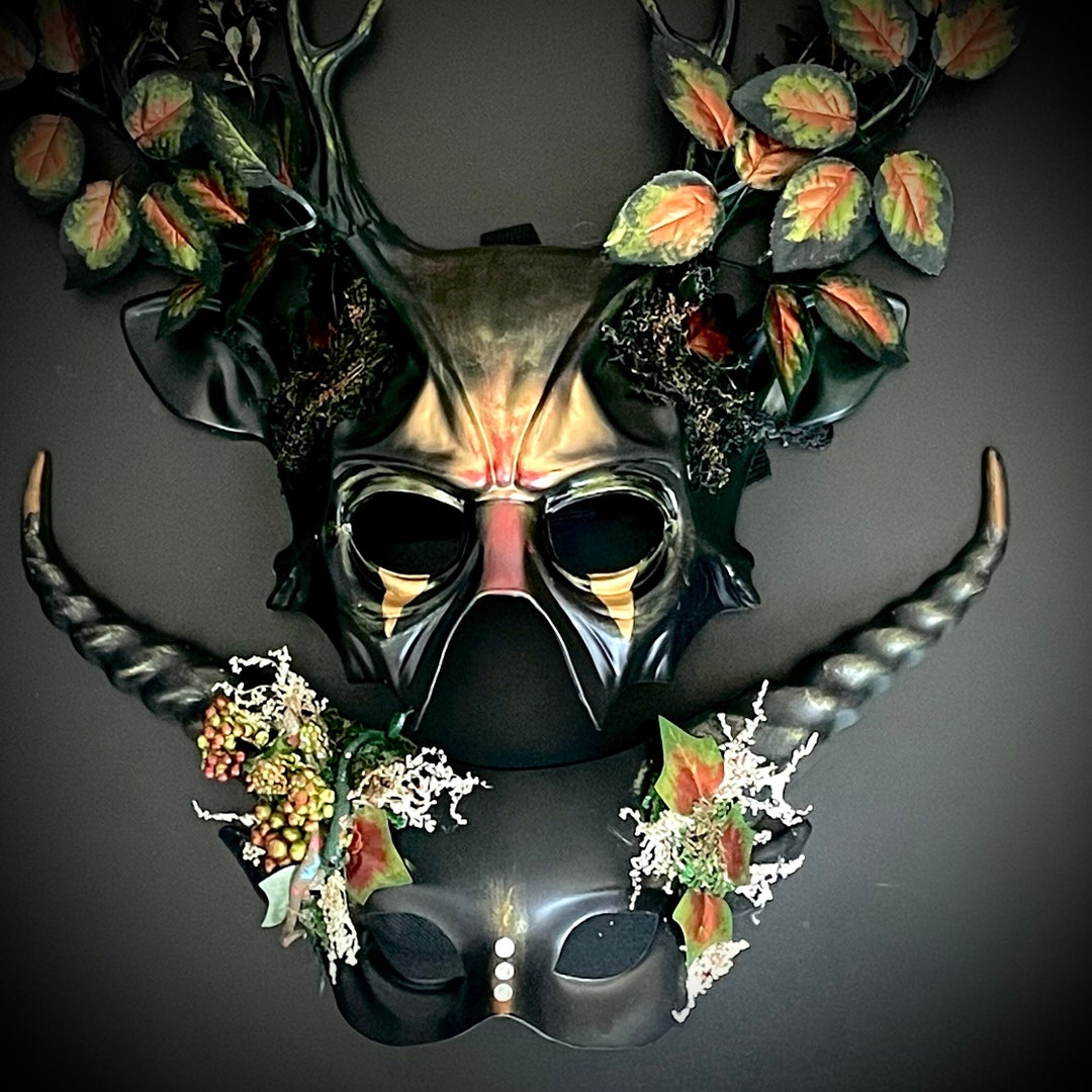 Forest Masquerade Mask: Horned Animal Ball Party Mask - Etsy