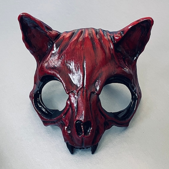 Bloody Cat Mask Vampire Cat Mask Cat Mask Ball Party Mask | Etsy