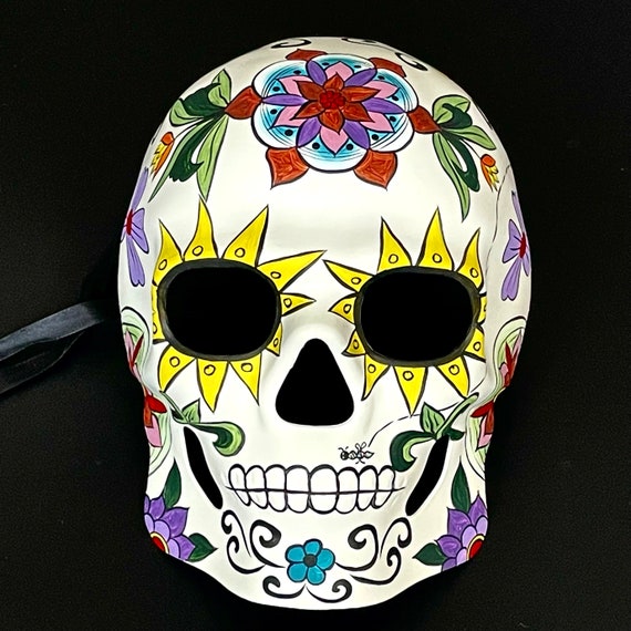 Flower Masquerade Mask Halloween Mask Day of the Dead Mask - Etsy