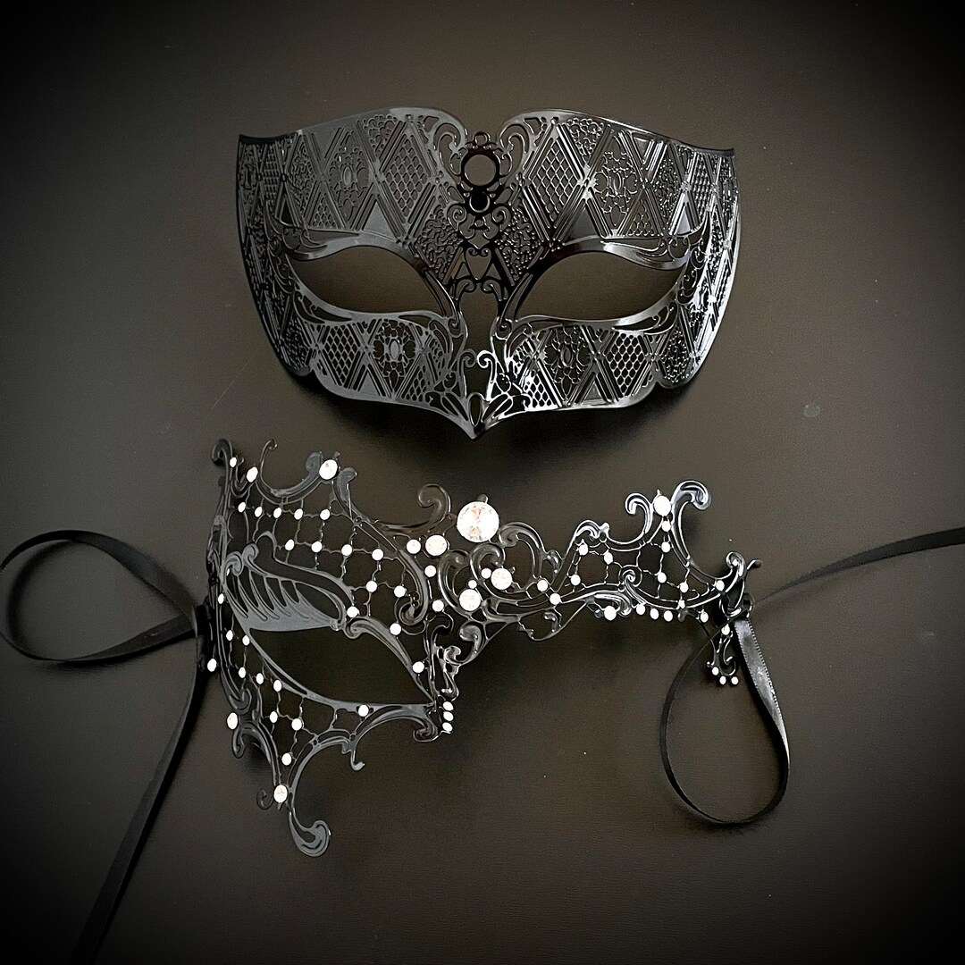Black Masquerade Mask, Women Mask, Ball Party Mask, Anniversary Mask ...