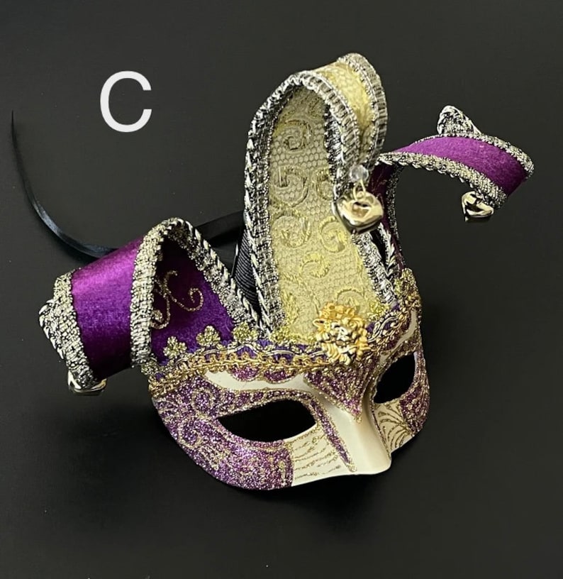 Purple Gold Masquerade Mask Jolly Mask Ball Paty Mask Men - Etsy