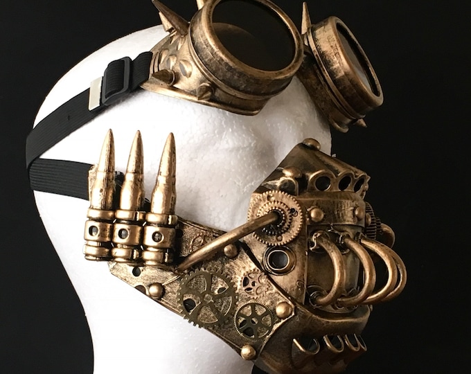 Black Gothic Mask Cyber Gothic Gas Mask E Girl Fashion Masks BIOHAZARD ...