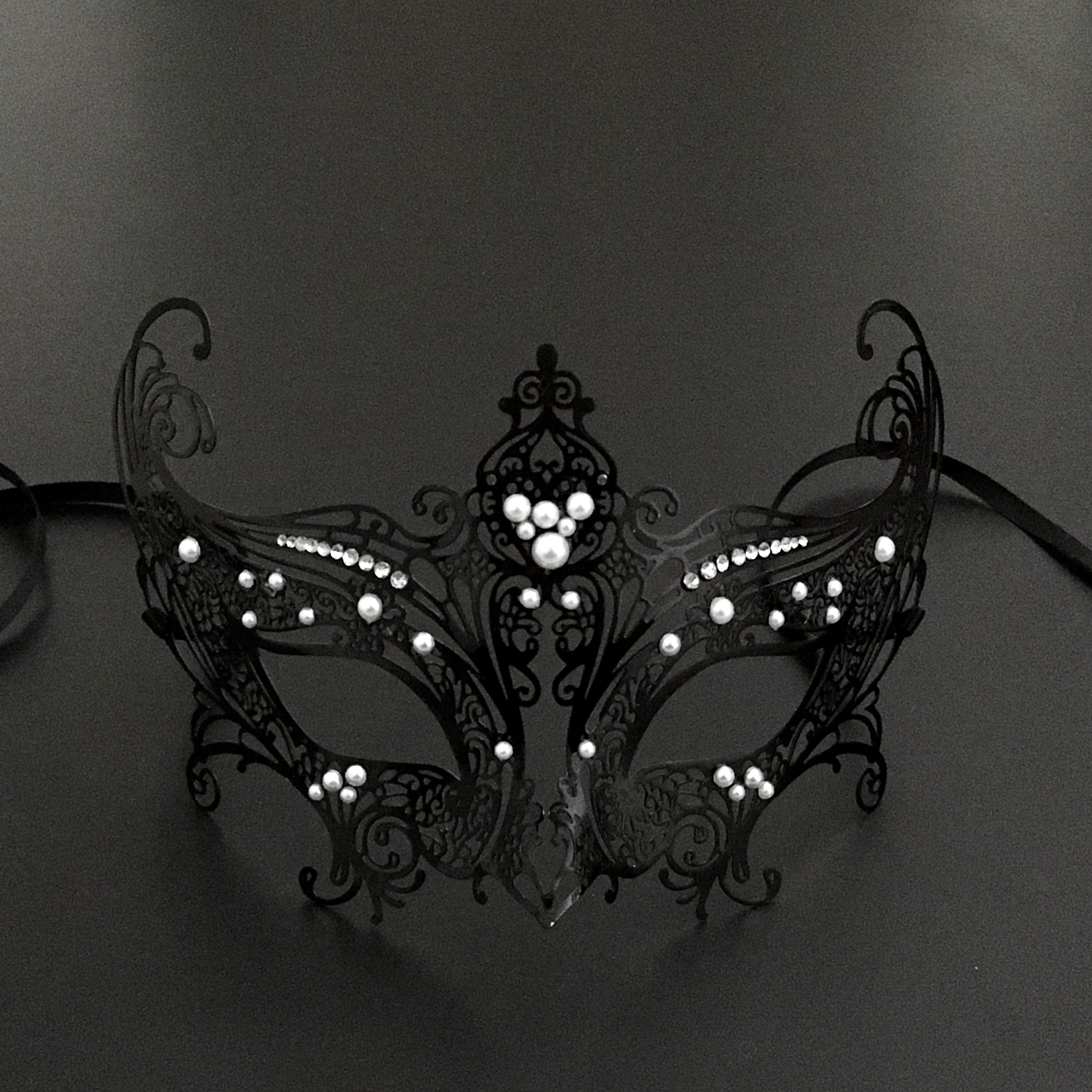 Black Masquerade Mask Women Metal Mask Women Mask Metal | Etsy