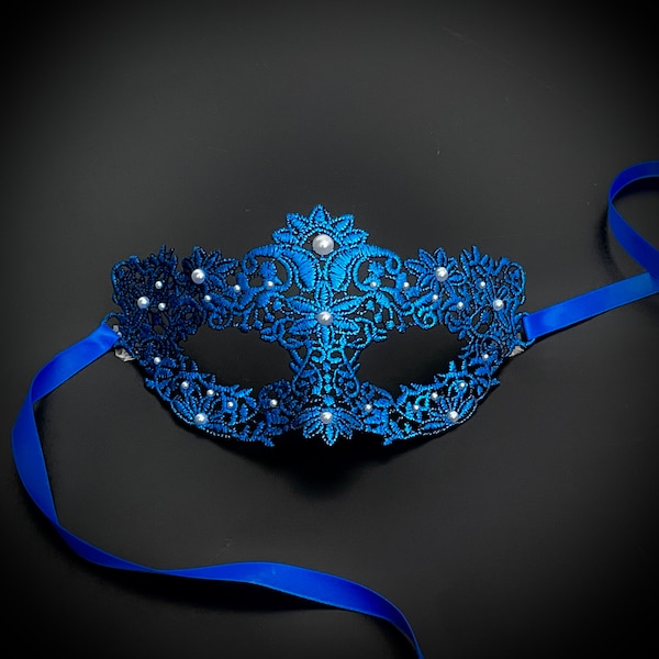 Blue Masquerade Mask - Etsy