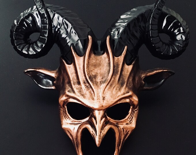 Black Copper Masquerade Mask, Animal Mask, Ball Party Mask, Devil Mask ...