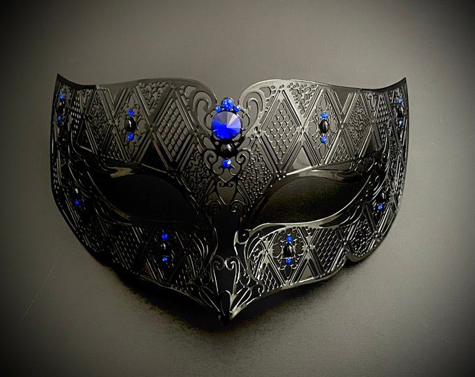 Men's Metal Masquerade Mask Bronze and Black - Etsy