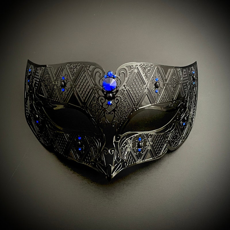 Blue Masquerade Mask - Etsy