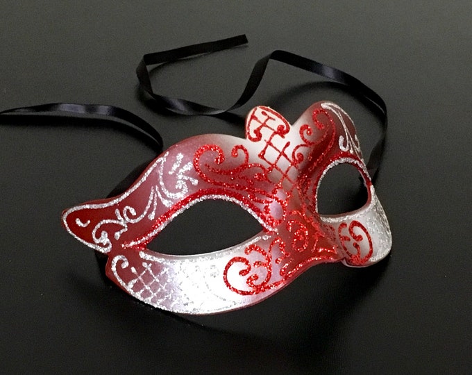 Red Masquerade Mask,women Masquerade Mask, Women Mask, Ball Party Mask ...