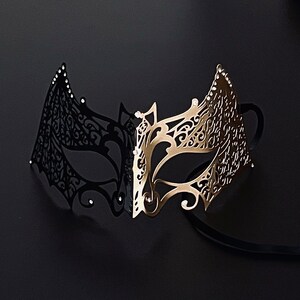 Black Gold Masquerade Mask, Halloween Mask, Eye Mask, Halloween Mask ...