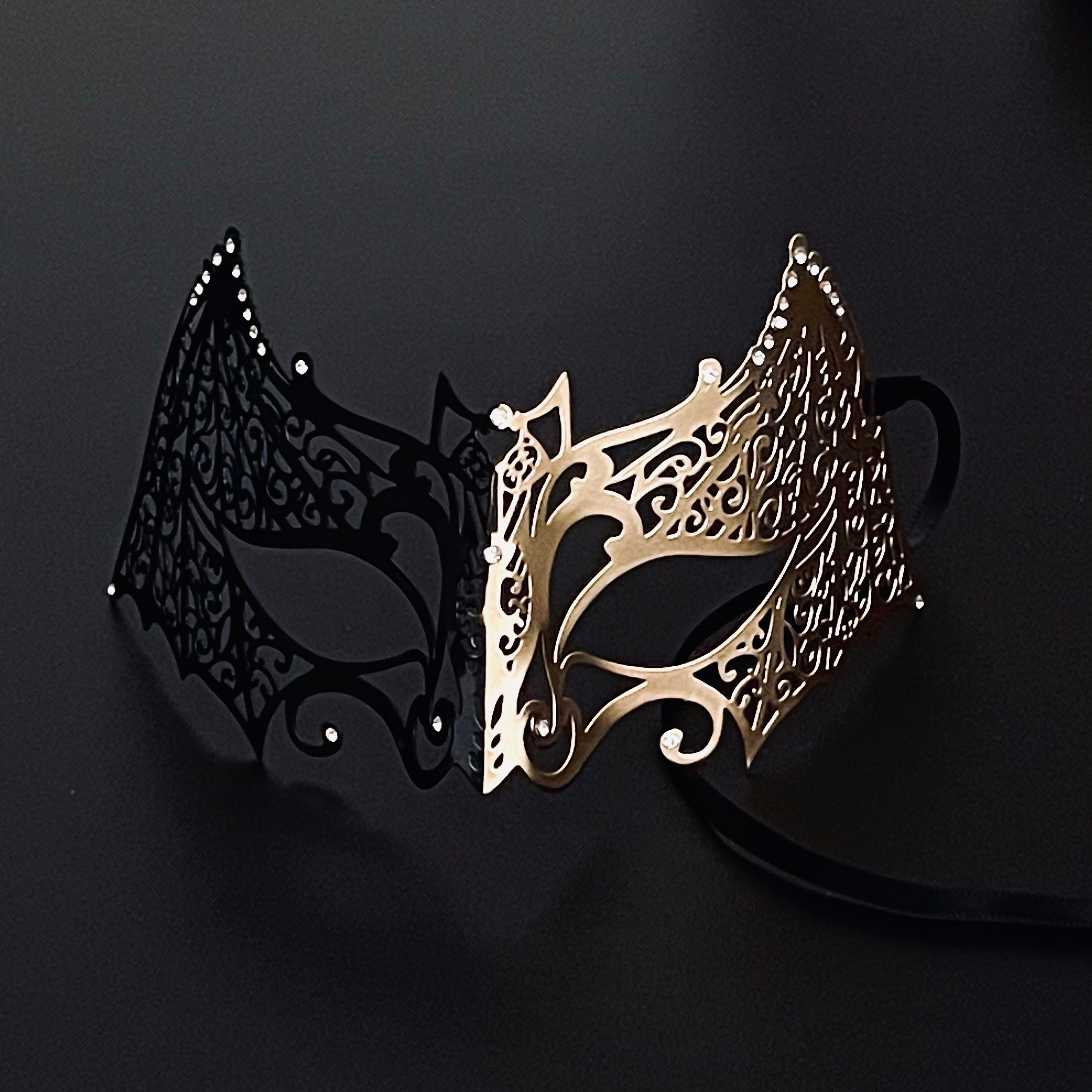 Black Gold Masquerade Mask, Halloween Mask, Eye Mask, Halloween Mask ...