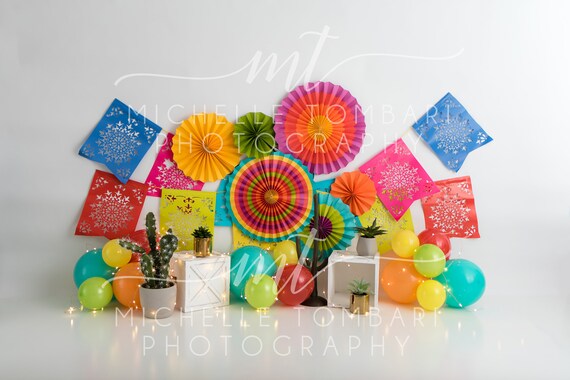 Mexican Fiesta Birthday Digital Backdrop for | Etsy