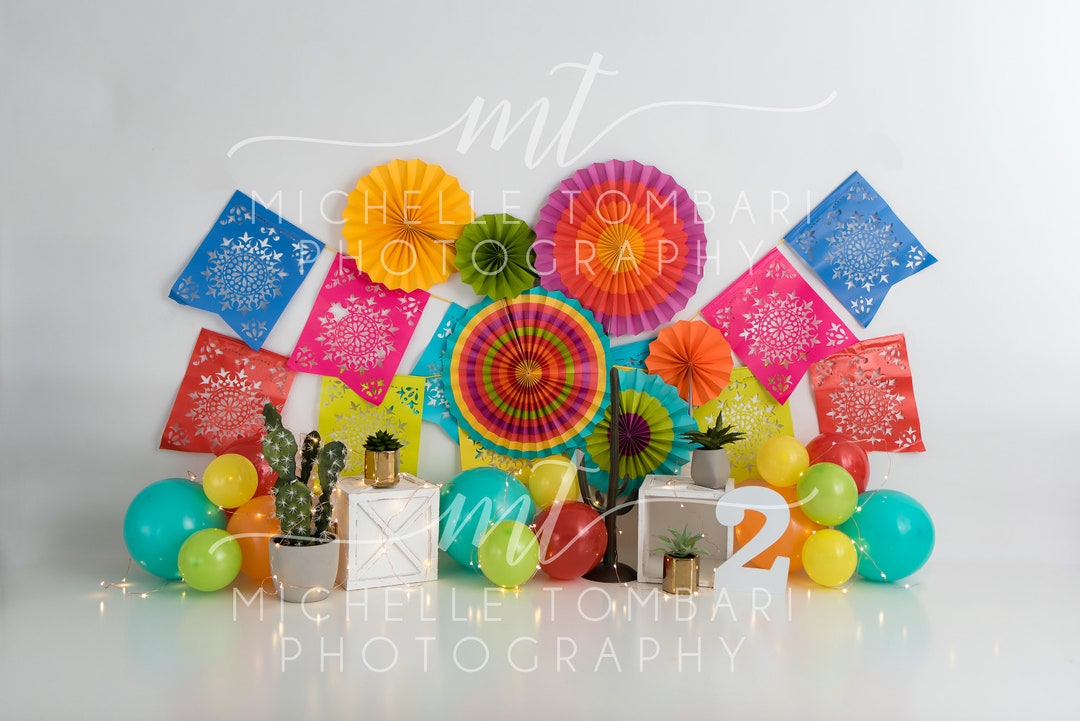 Taco Two-sday Mexican Fiesta Birthday >> Digital Backdrop for ...