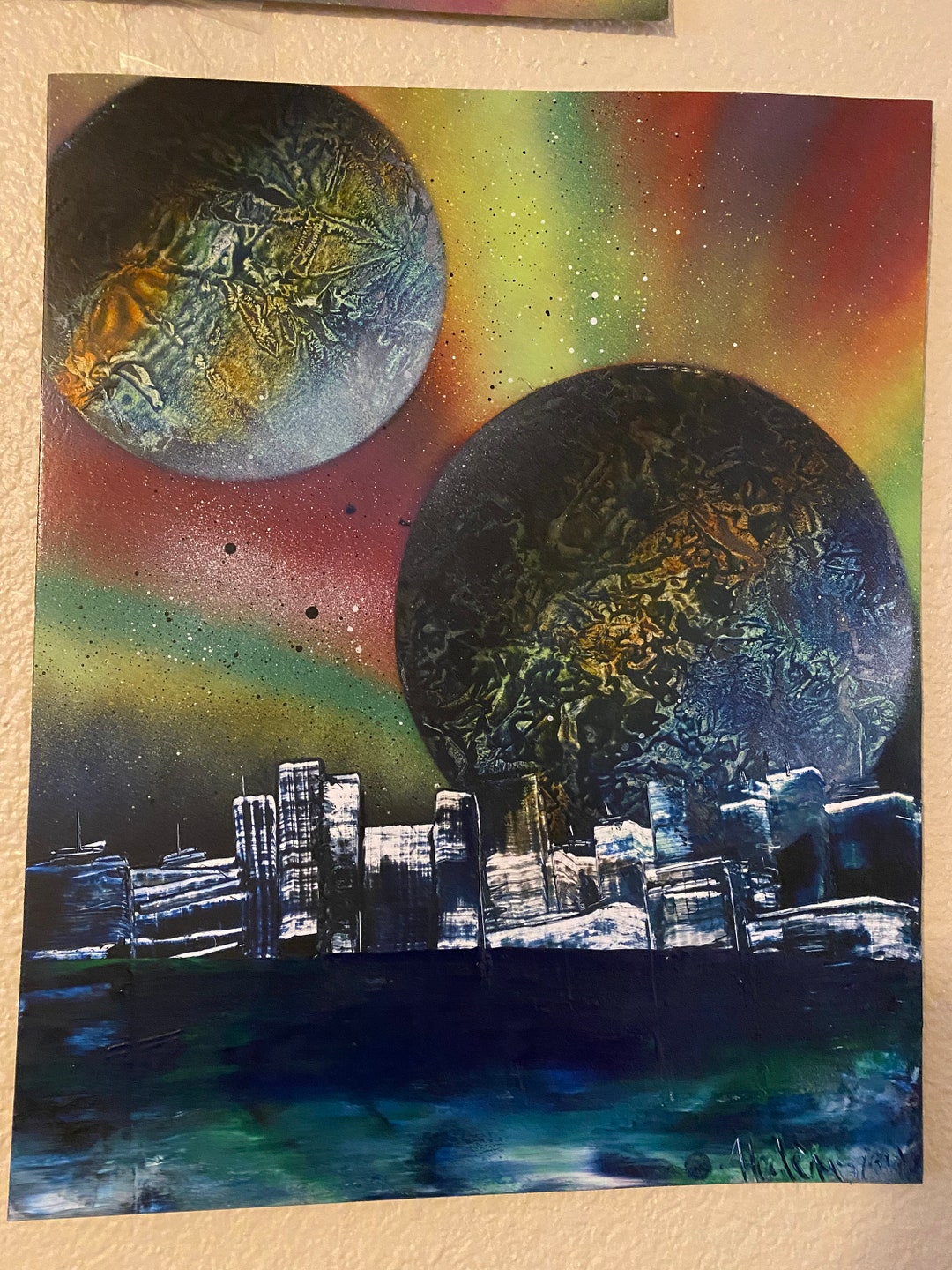Neon Sky in the Night - Etsy
