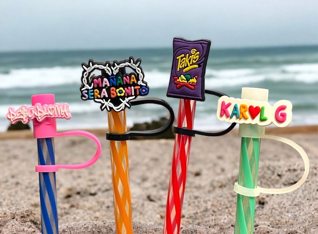 Mañana Sera Bonito Straw Toppers/karol G Straw Tips/peso Pluma Toppers ...