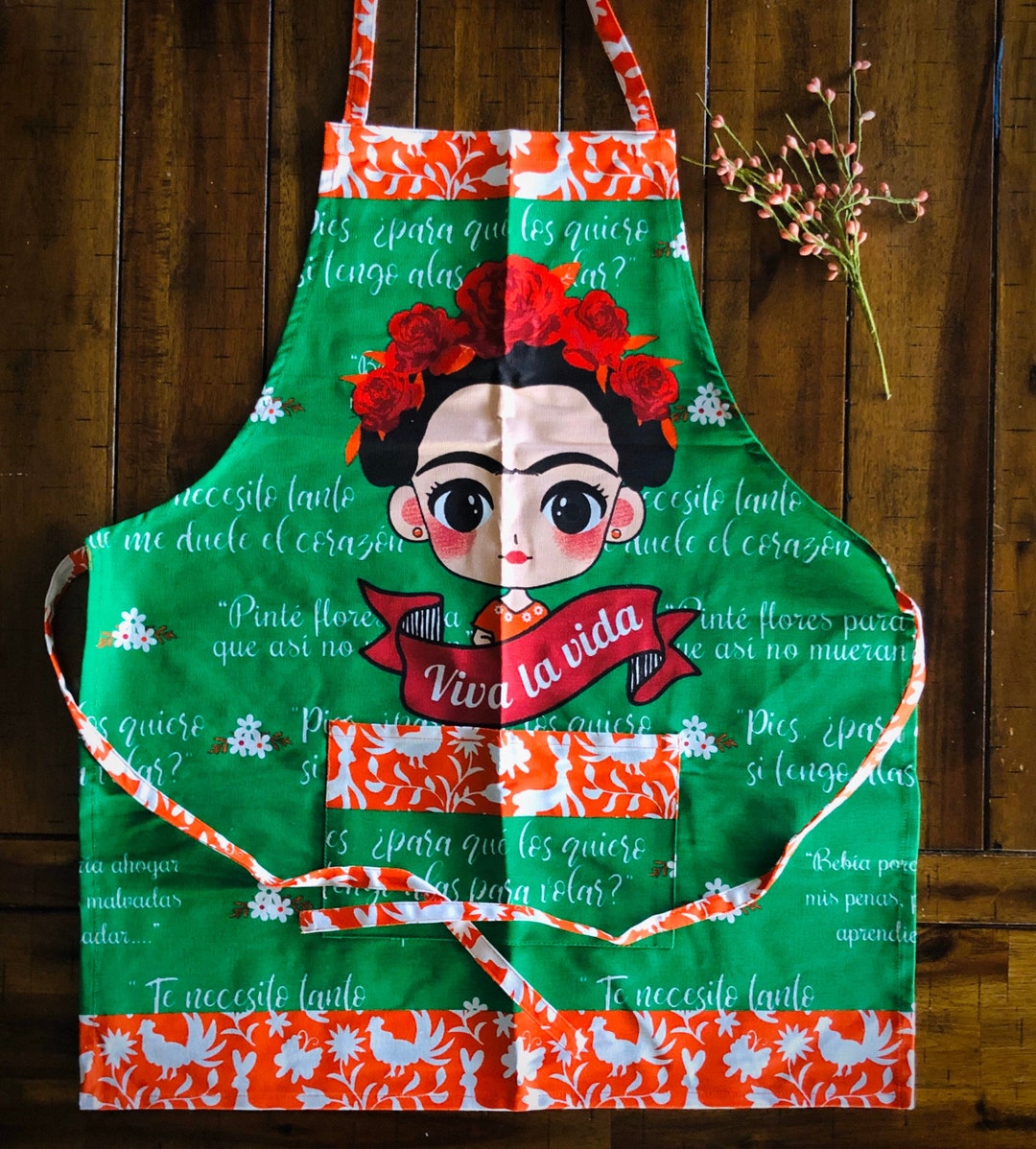 Frida Kahlo Chef One Pocket Apron Adult/ Frida Garden Apron/ Cleaning ...