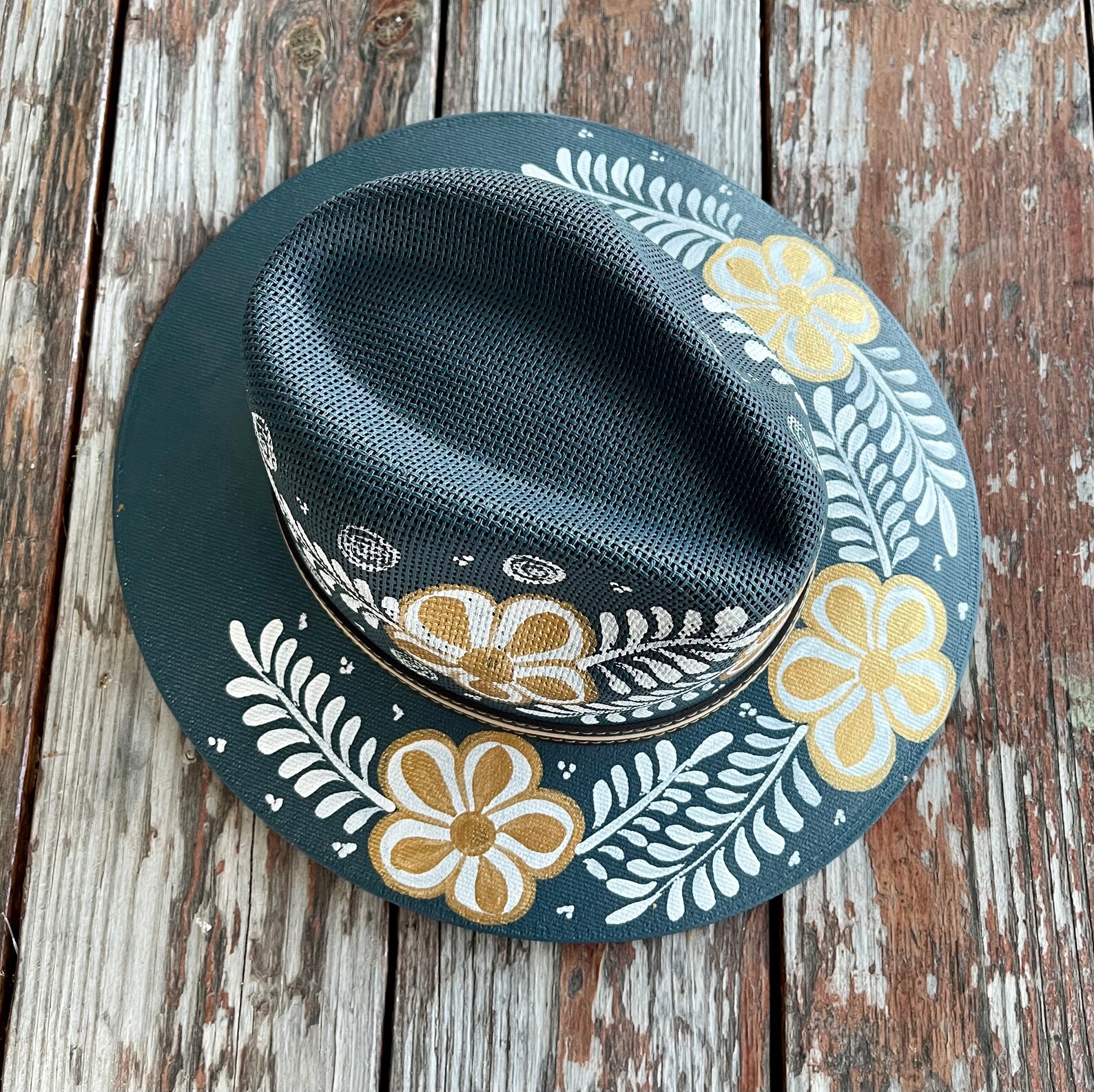 Artisanal Hand Painted Mexican Hat Cowgirl Hat Hand Crafted - Etsy