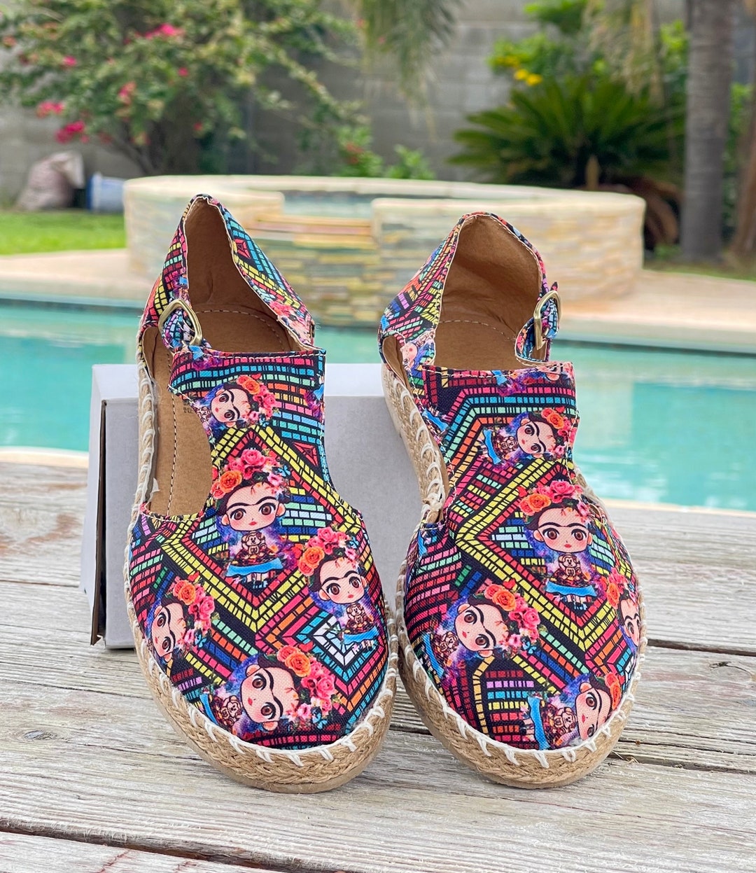 Frida Kahlo Closed Toe Strap Sandal/summer Shoes/gifts for Her/frida ...