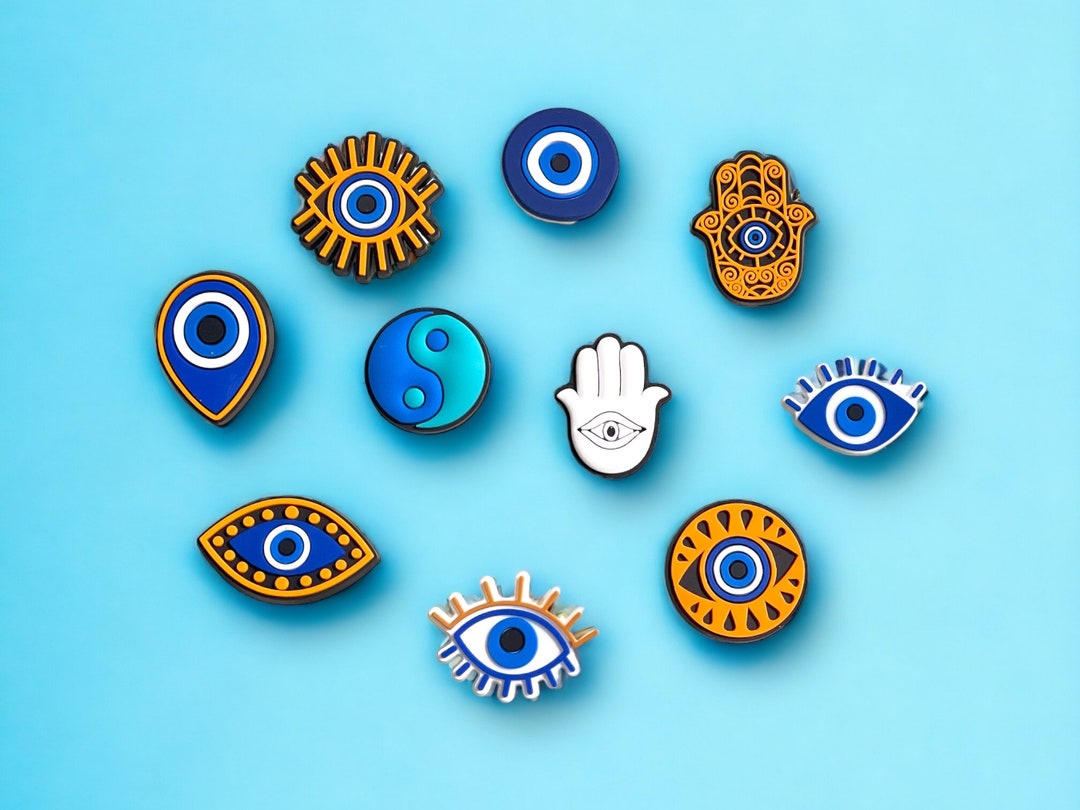 Croc Shoe Charms/evil Eye Shoe Charms/hamsa Hand Shoe Croc Charms/evil ...