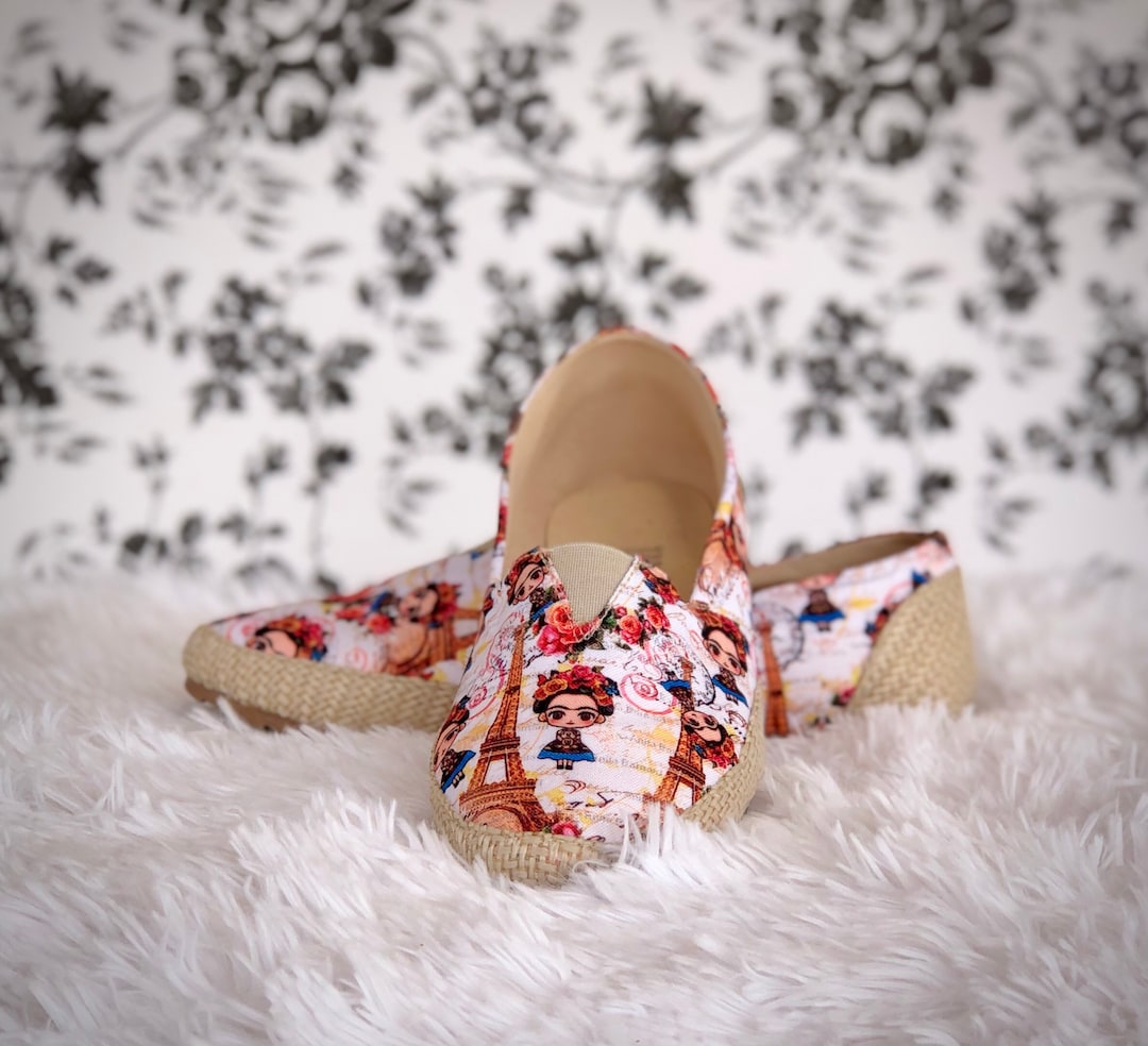 Frida Kahlo in Paris Flats/frida Kahlo Summer Shoes/frida Slip-on ...
