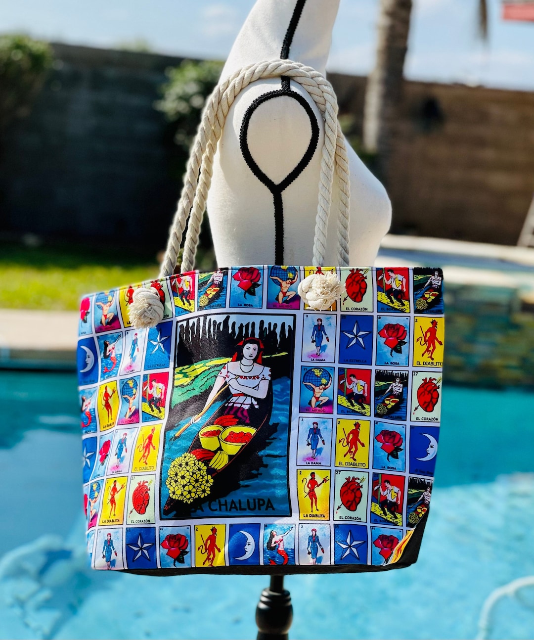 Lotería All Purpose Tote Bag/mexican Bingo Tote Bag/beach Bag, Travel ...
