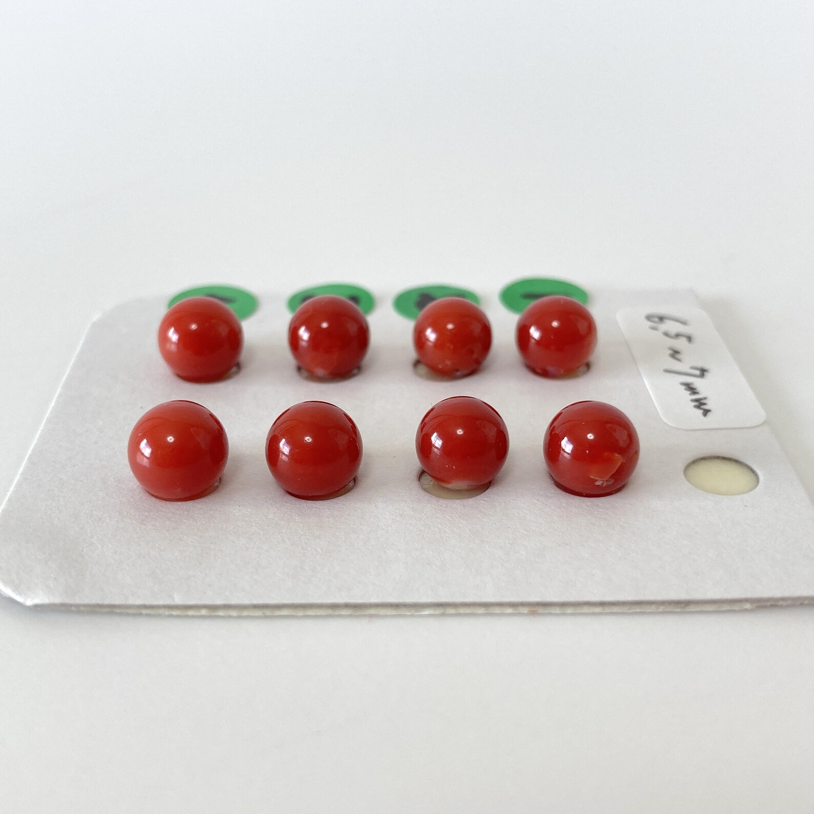 Japanese Ox-Blood Red Coral Round Pair Loose Aka Coral Round | Etsy