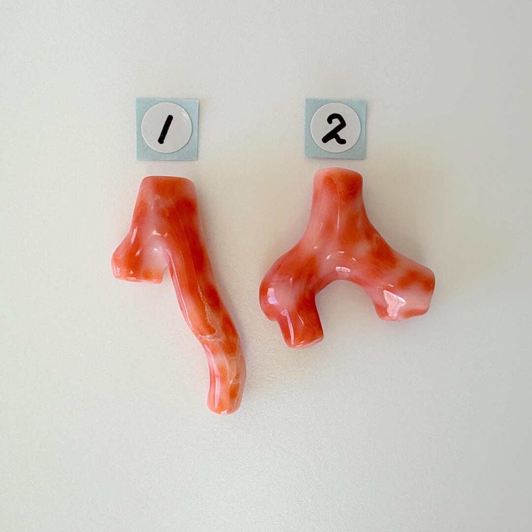 Natural Deep Sea Coral Branch Loose, Natural Pink/orange Color, Hole on ...