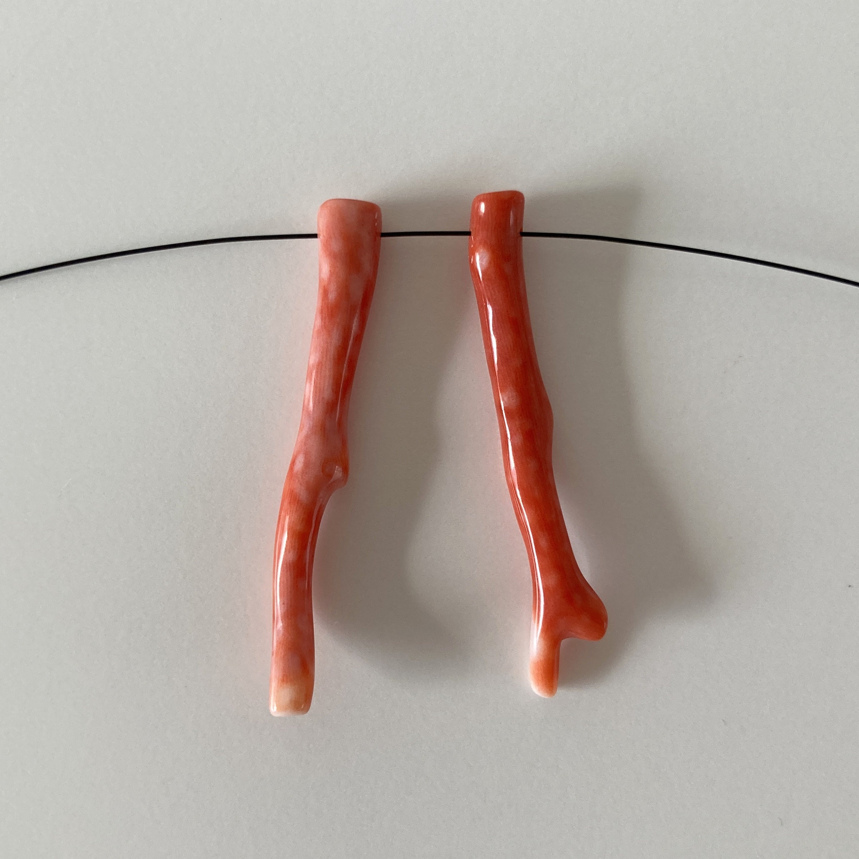 Natural Japanese Momo Coral Branches Set of 2pcs Natural | Etsy