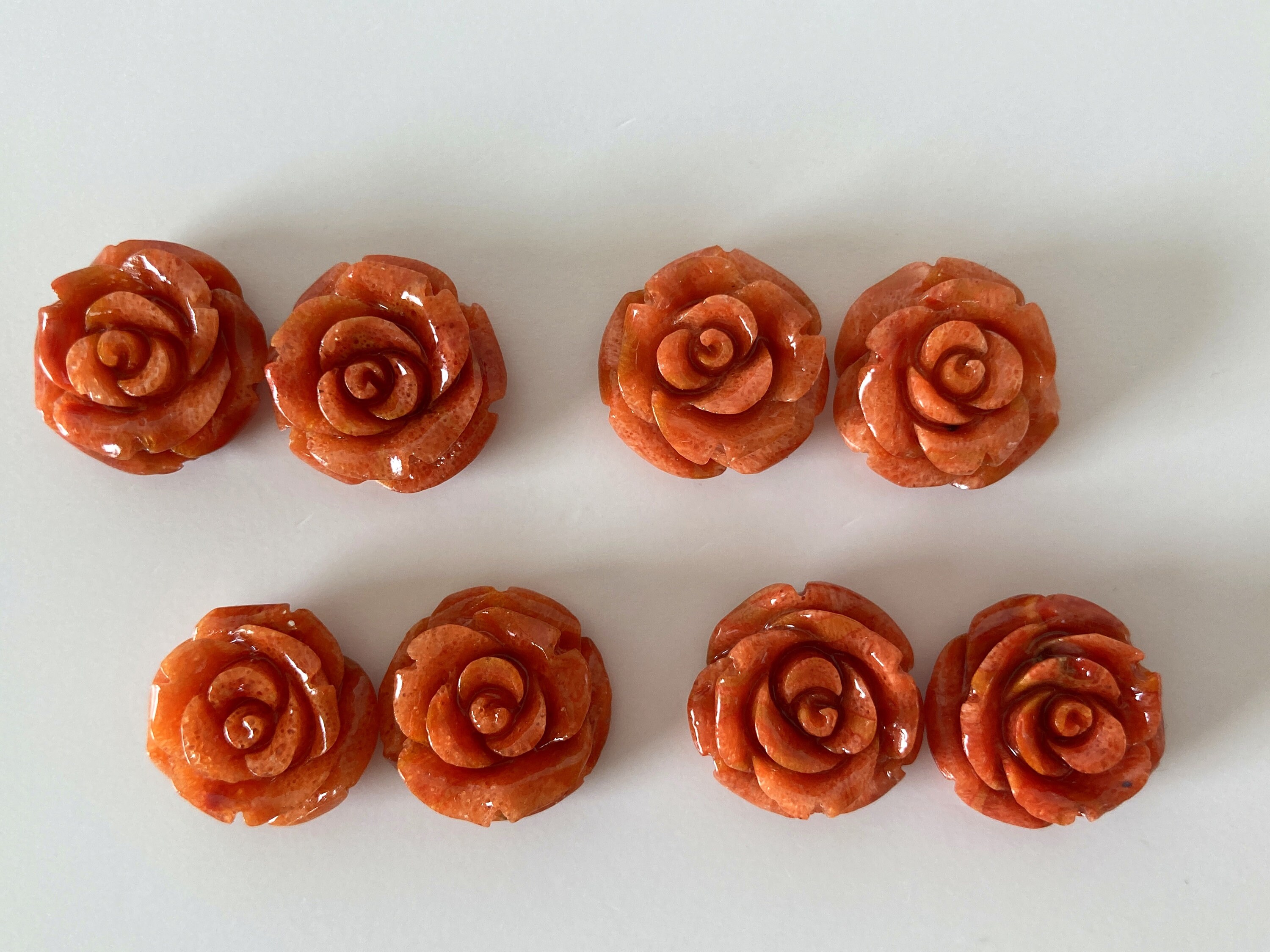 Sponge Coral 18mm Rose Stud Earring or Screw Clip Earring - Etsy