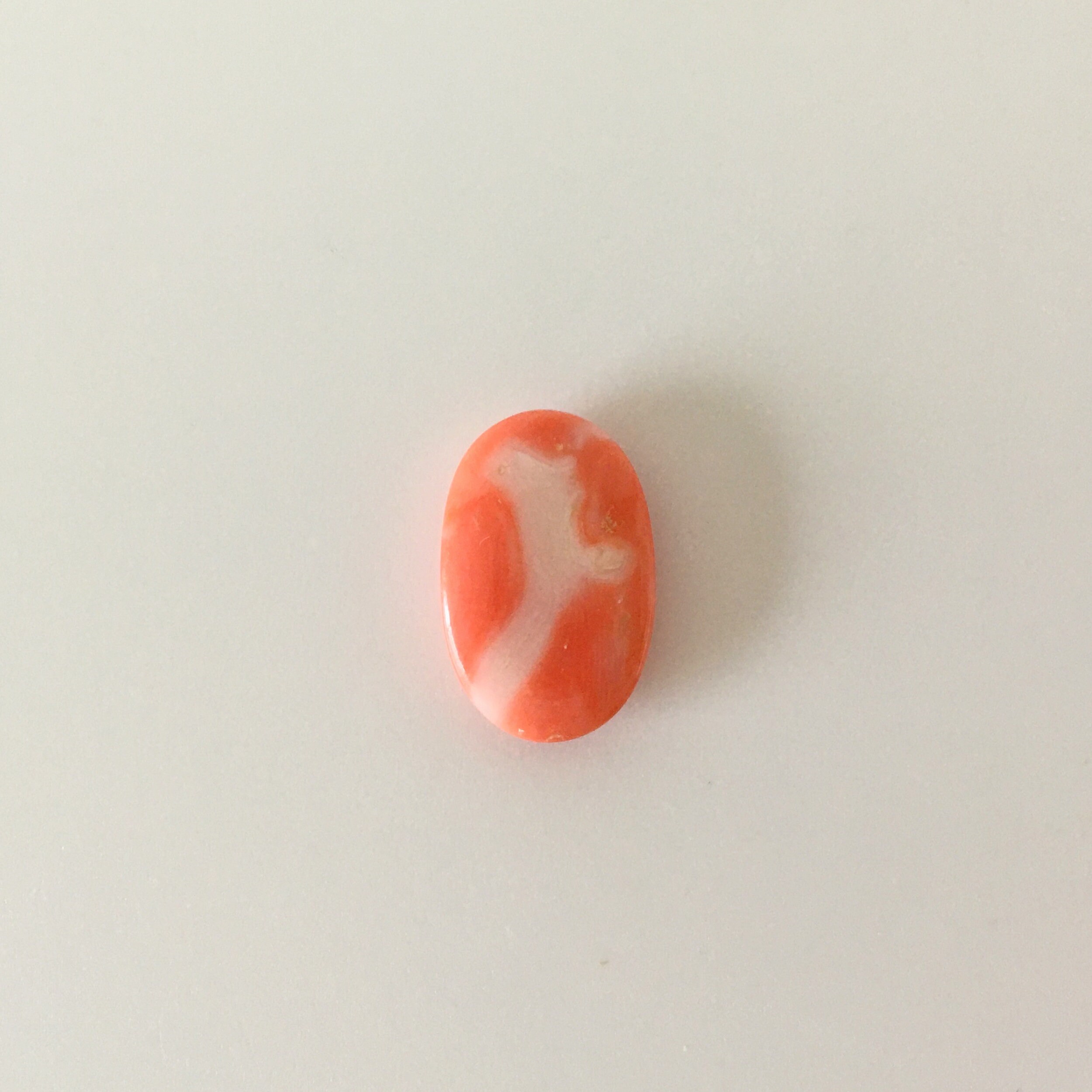 Natural Color Japanese Momo Coral oval Cabochon 19.6x12.7mm | Etsy