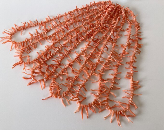Natural Deep Sea Coral Small Branch Strands ,41cm, 16in, Pink Orange ...