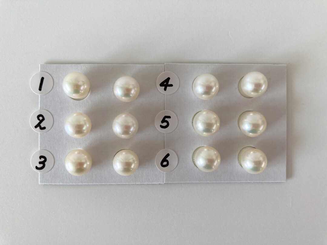 Japanese White Akoya Cultured Pearl 8.5-9mm, Genuine Natural Akoya ...