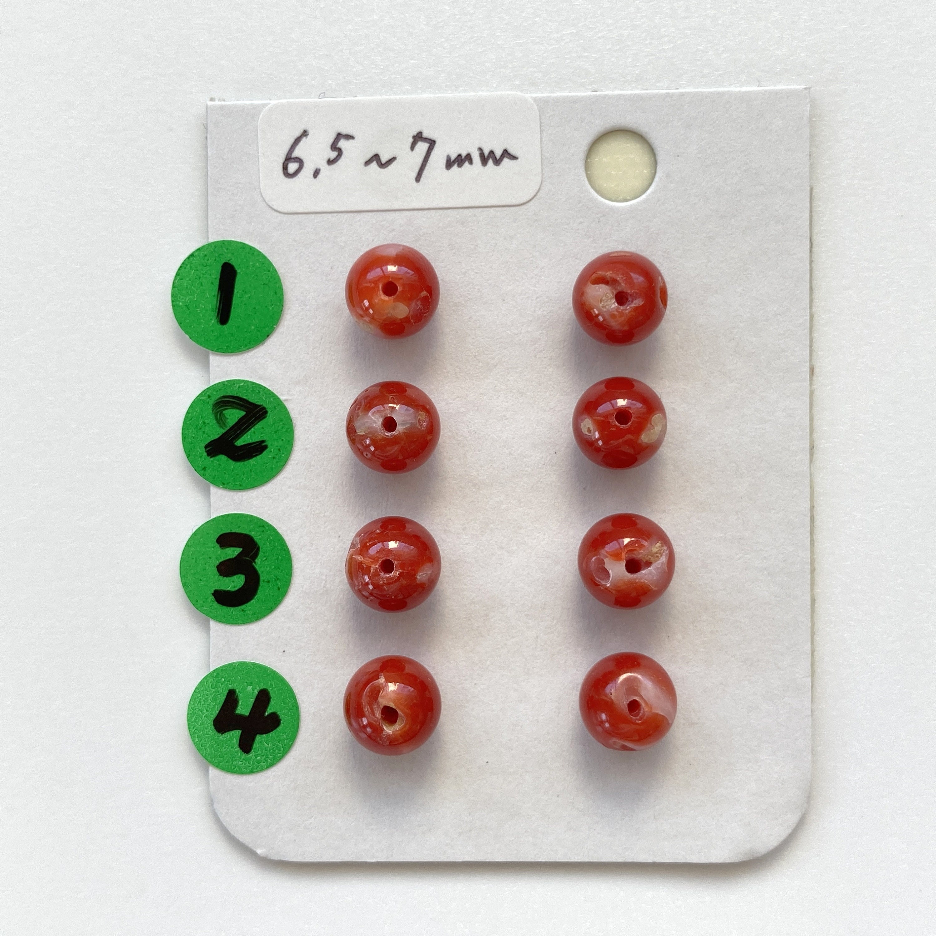 Japanese Ox-Blood Red Coral Round Pair Loose Aka Coral Round | Etsy