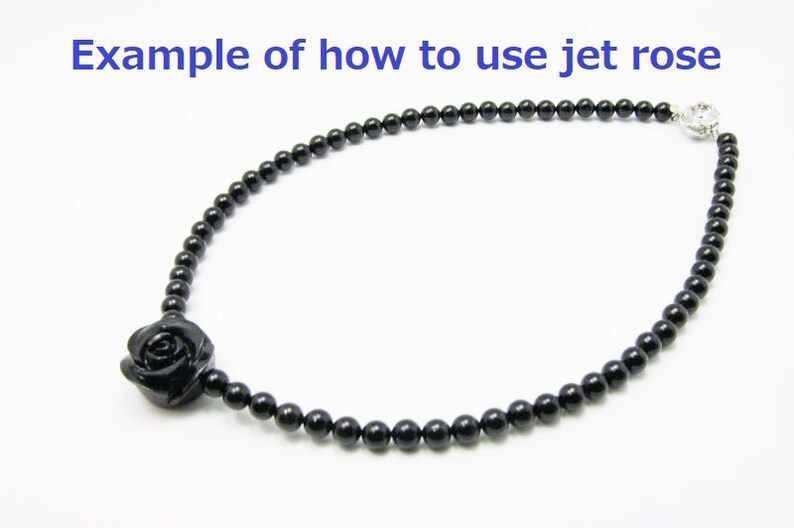 Jet Rose Carving Loose 20mm Diameter With Off-center Drilled - Etsy