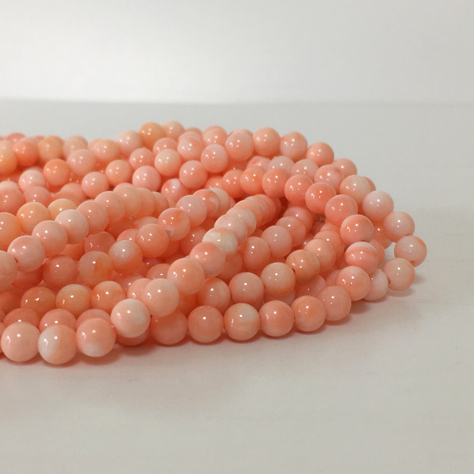 Natural Pink Coral Miss coral 5mm round beads strands | Etsy