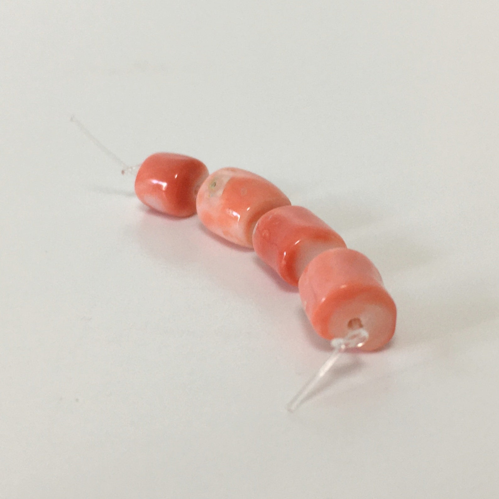 Natural Japanese Momo Coral Cylinder Loose Natural - Etsy