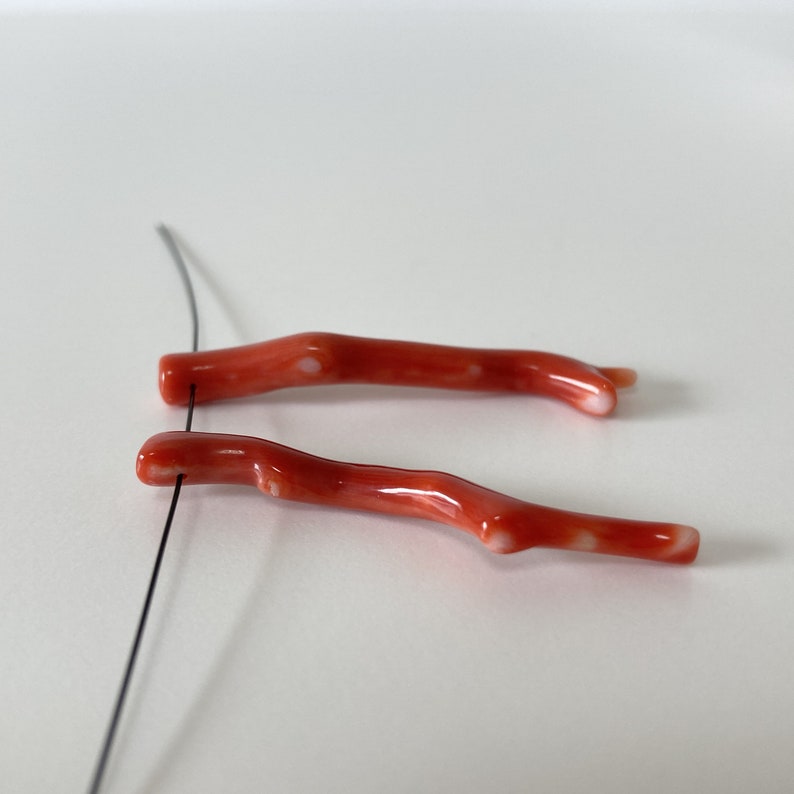 Natural Japanese Momo Coral Branches Set of 2pcs Natural - Etsy